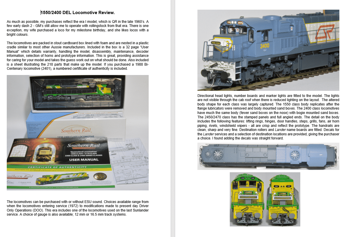 QLD - 1550 Class Diesel Loco - Southern Rail Models